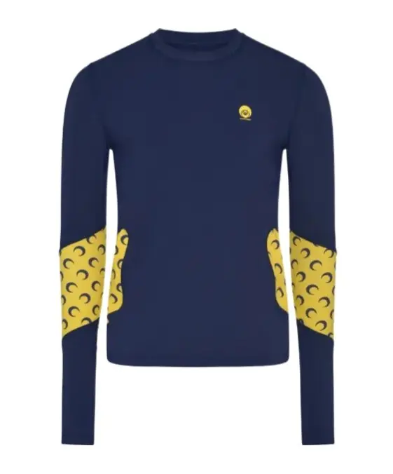 MARINE SERRE Long-sleeve Moon Print Top