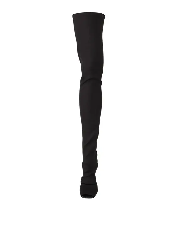 Rick Owens Thigh-high Sculptural Heel Boots