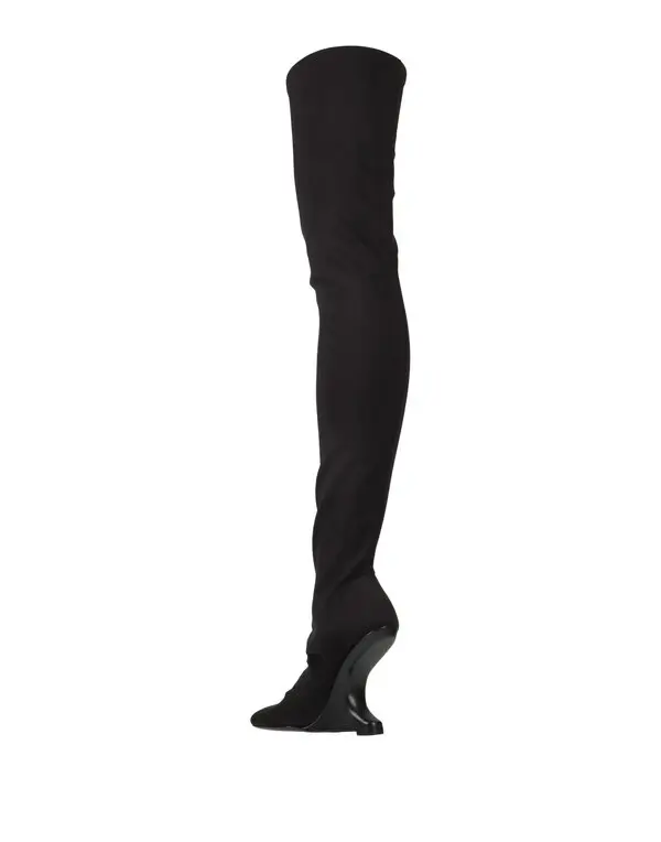 Rick Owens Thigh-high Sculptural Heel Boots