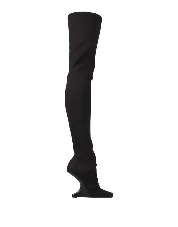Rick Owens Thigh-high Sculptural Heel Boots