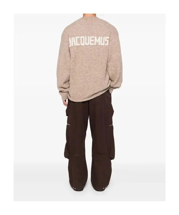 Jacquemus Knitted Logo Long Sleeve Sweater