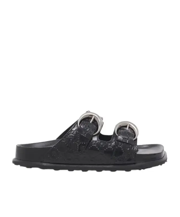 MARINE SERRE Logo Embossed Slippers