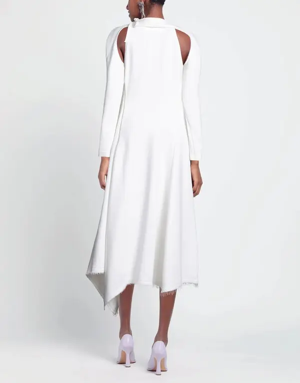 Jacquemus Crepe Flared Midi Dress With Detachable Sleeves