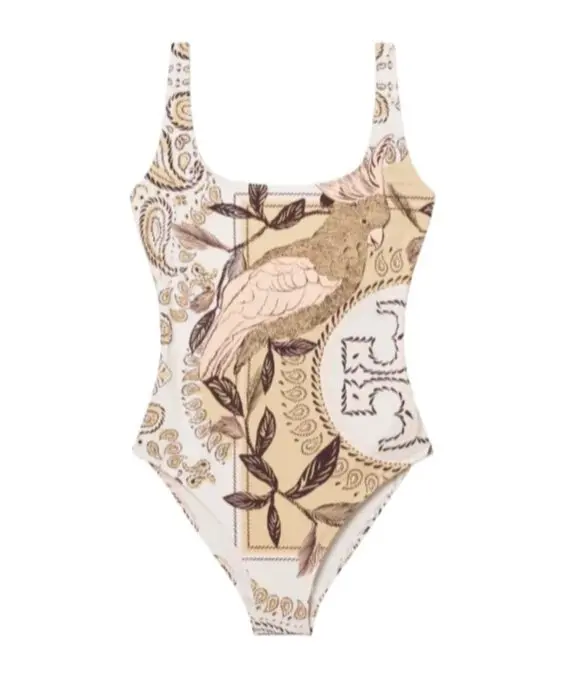Tory Burch Printed One-piece U-back Swimsuit