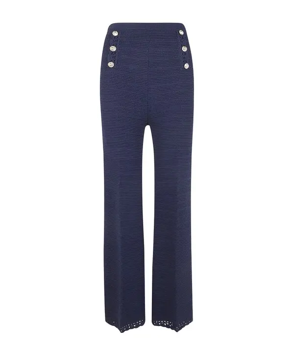 TWINSET Crochet Detailed Knitted Pants