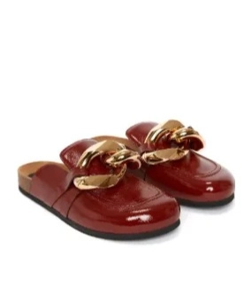 J.W.ANDERSON Chain-detail Leather Loafer Mules