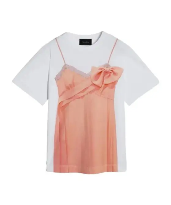 Simone Rocha Optical Illusion Print Crew Neck T-shirt