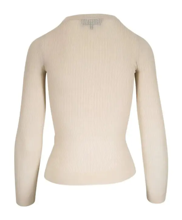 NILI LOTAN Bijoux Ribbed-knit Button-front Top