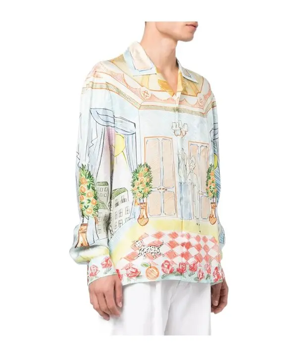 Casablanca Graphic-print Long-sleeve Shirt