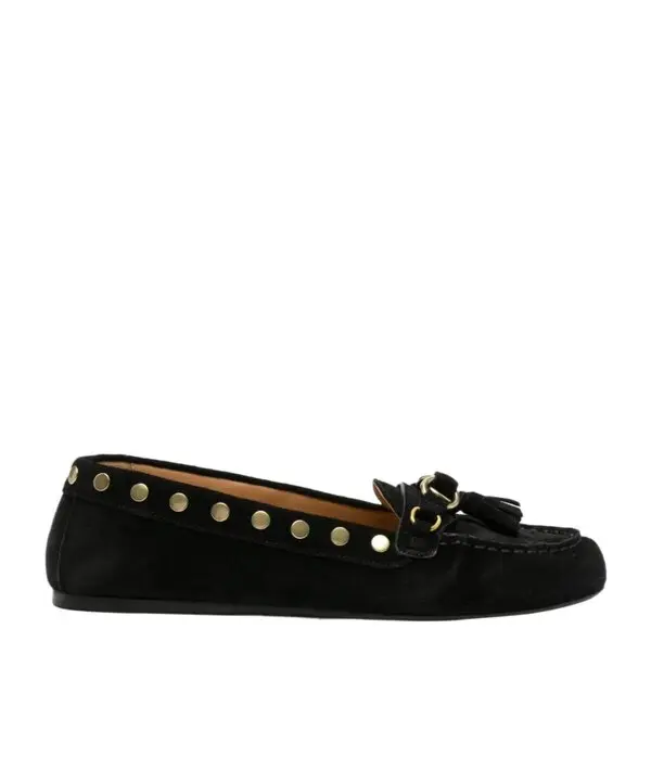 Isabel Marant Étoile Studded Tassel Loafers - Black