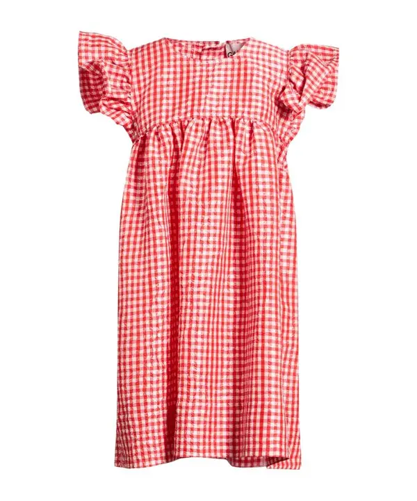 GANNI Short-sleeve Crew Neck Bubble Dress