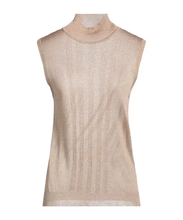 Max Mara Solid-colored Metallic Knit - Camel