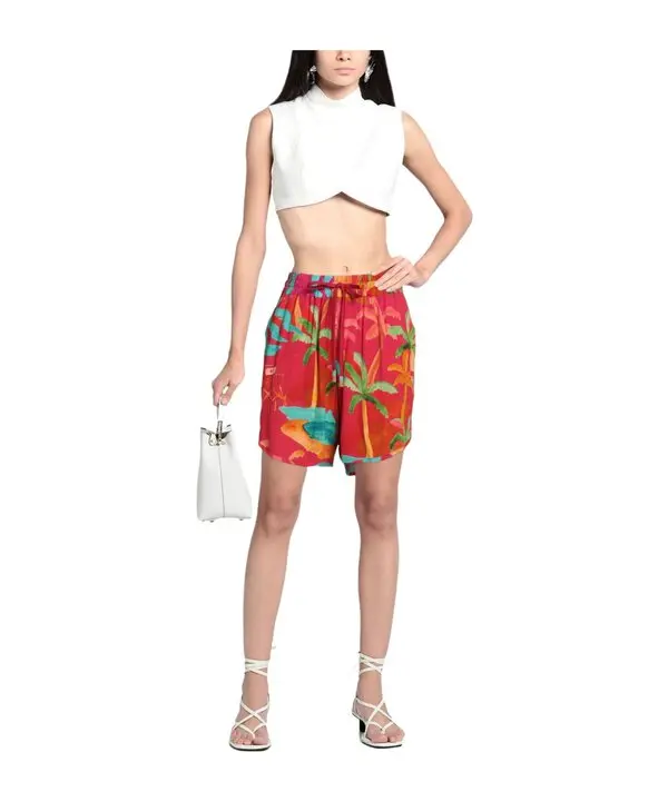 Farm Rio Printed Crepe Shorts