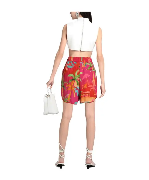 Farm Rio Printed Crepe Shorts