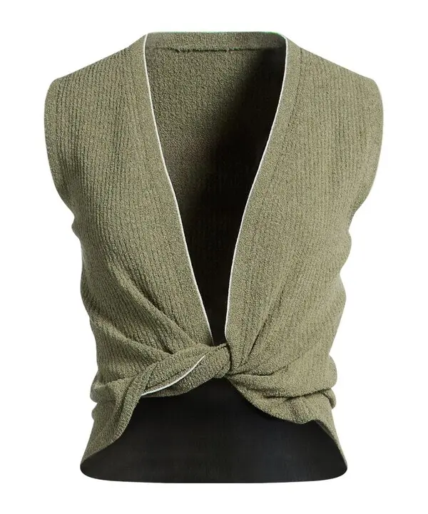 Jacquemus Two-tone Knitted Sleeveless Top