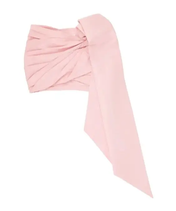AREA Taffeta Knot Mini Skirt