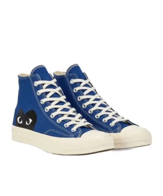 Comme Des Garçons Heart Logo High-top Sneakers - Blue