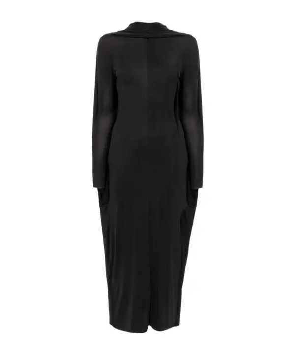 Jacquemus Long-sleeved Draped Panel Midi Dress