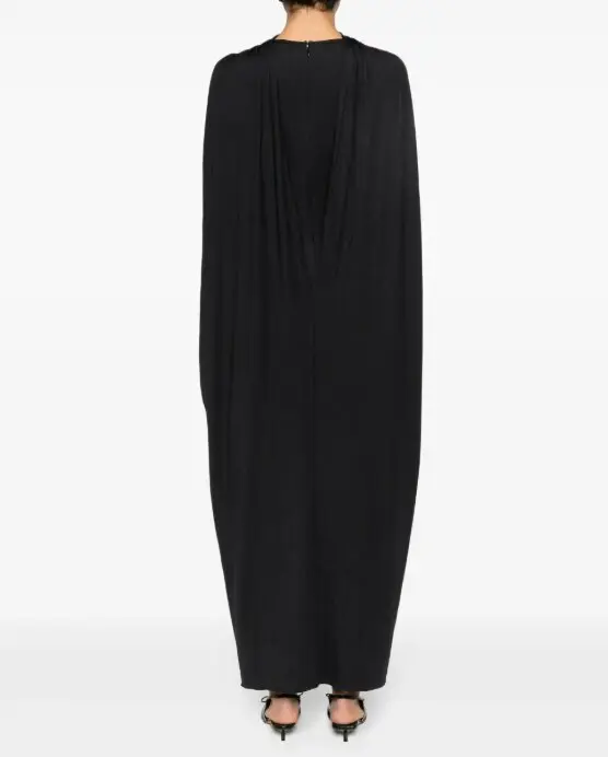 Jacquemus Long-sleeved Draped Panel Midi Dress