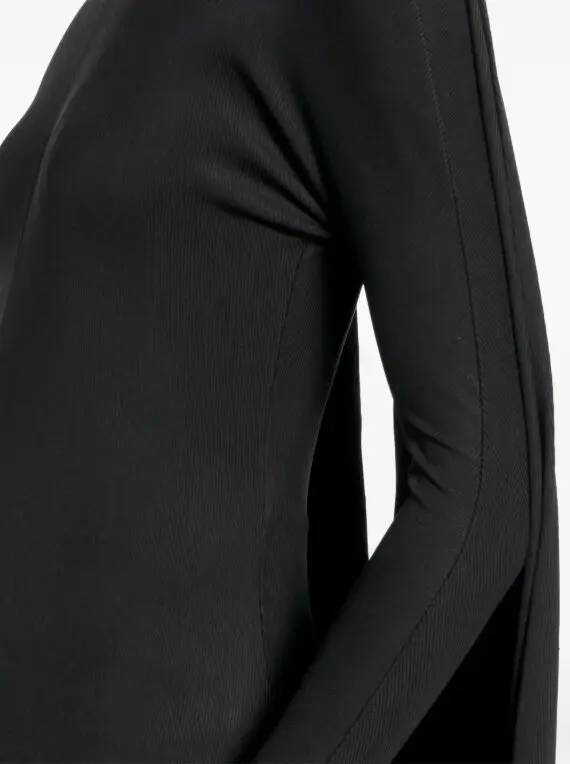 Jacquemus Long-sleeved Draped Panel Midi Dress