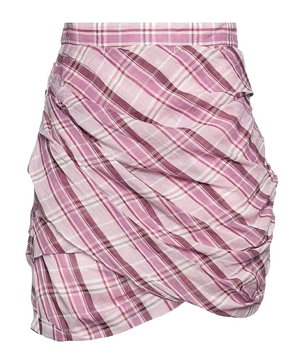 Isabel Marant Étoile Plaid Print Midi Skirt - Grey Purple