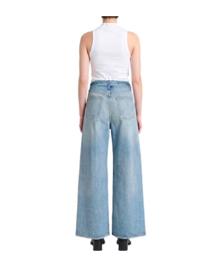 Rag & Bone Loose Fit Wide-leg Jeans - Blue