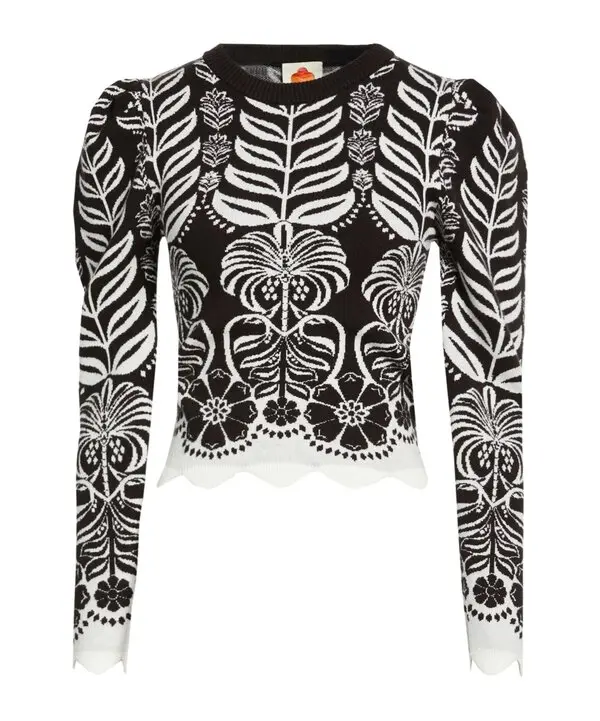 Farm Rio Floral Print Knit Top