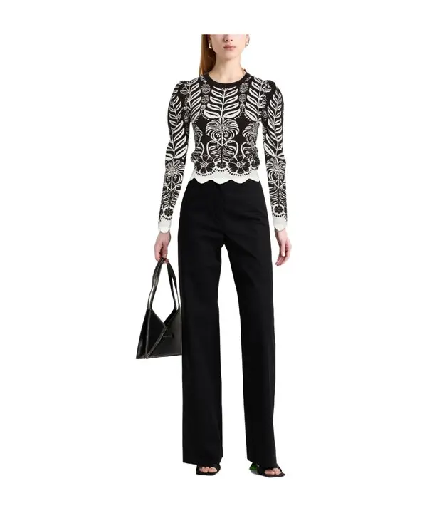 Farm Rio Floral Print Knit Top