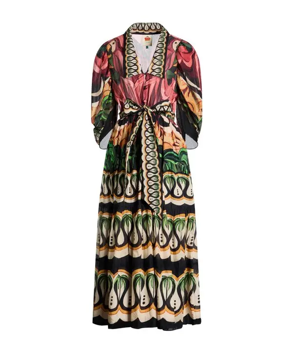 Farm Rio Printed Shirt Dress