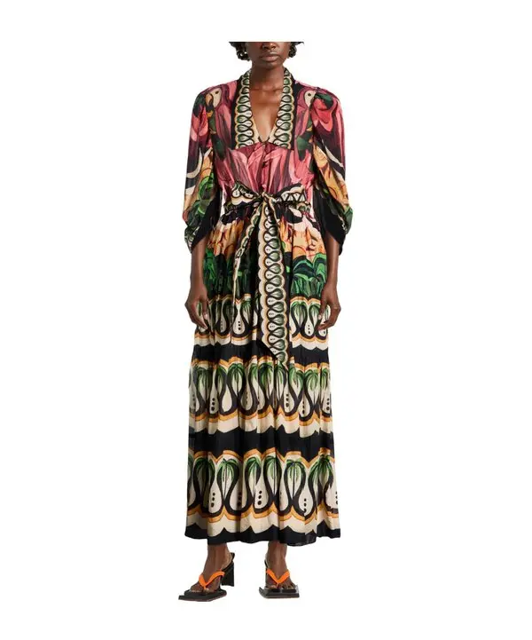 Farm Rio Printed Shirt Dress