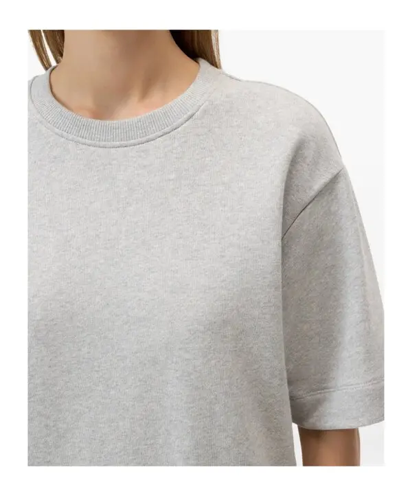 Closed Short-sleeve Crewneck Mini Dress With Pockets