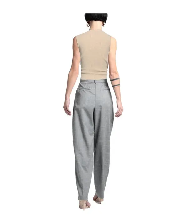 Jacquemus Two-tone Knit Sleeveless Top With Deep V-neck - Beige