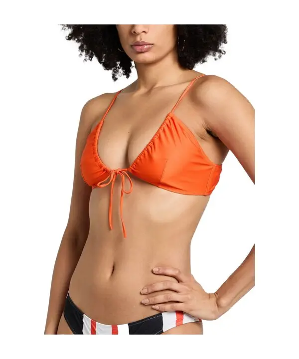 Jacquemus Ruched Triangle Bikini Top