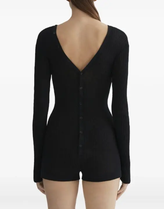 MUGLER Buckle V-neck T-shirt