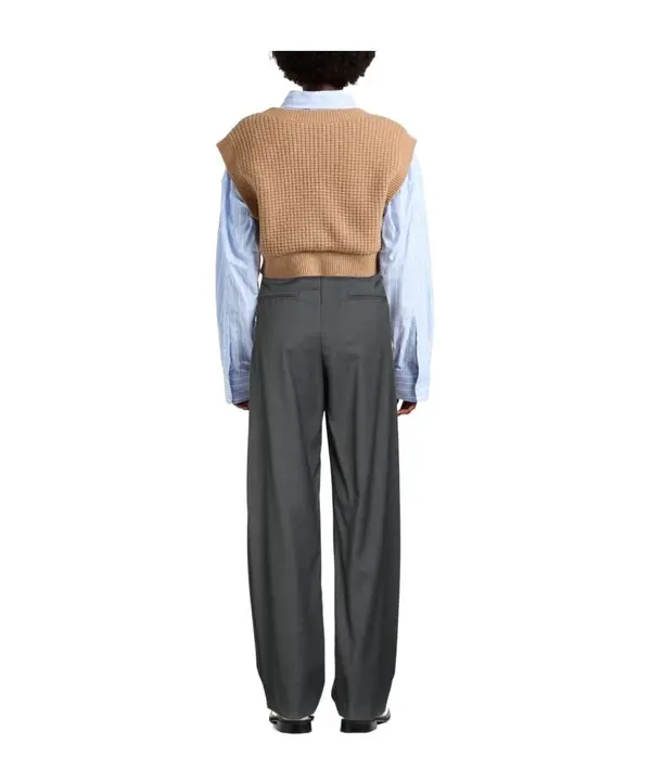 Sportmax Tailored Straight-leg Trousers With Crystal Embellishments