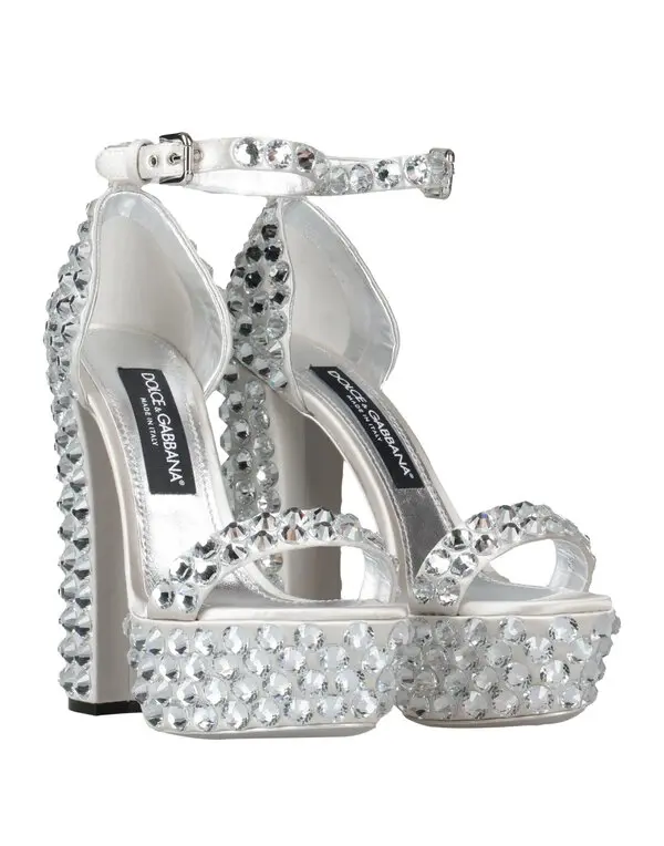 Dolce & Gabbana Embellished Block Heel Platform Sandals