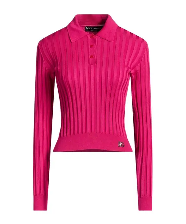 Dolce & Gabbana Solid-colored Ribbed Knit Top