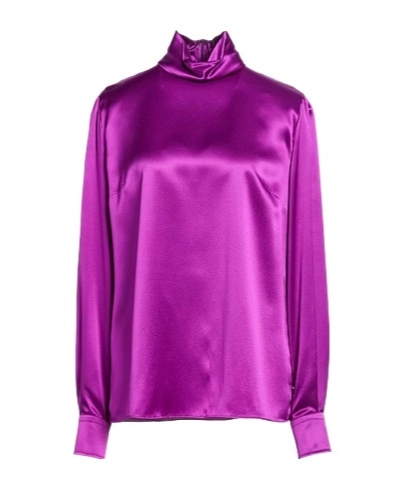 Dolce & Gabbana Solidcolor Satin Longsleeve Top