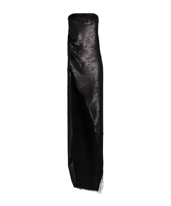 Rick Owens Sleeveless Sequined Waist-cinched Dress