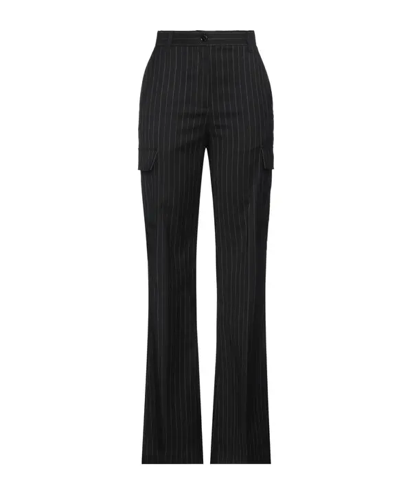 MAISON MARGIELA High Waisted Pinstriped Wide Leg Trousers