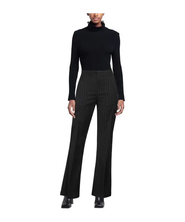 MAISON MARGIELA High Waisted Pinstriped Wide Leg Trousers
