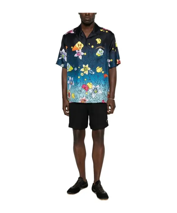 Casablanca Floral Print Shirt - Blue