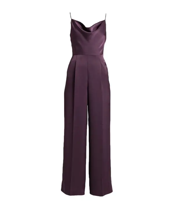 MAXCO. Minimalist Satin Sleeveless Jumpsuit