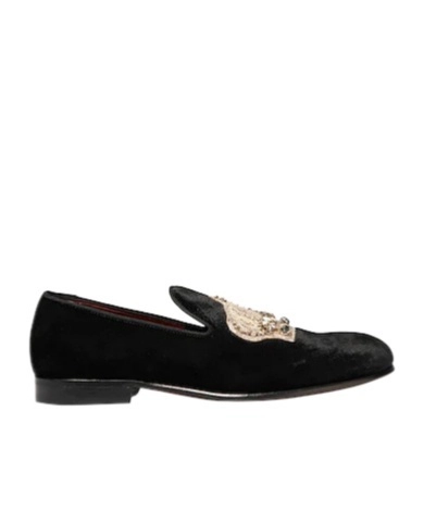 Dolce & Gabbana Embellished Velvet Loafers