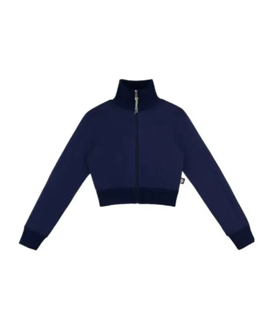 AREA Cropped Track Jacket With Embellished Zip Puller