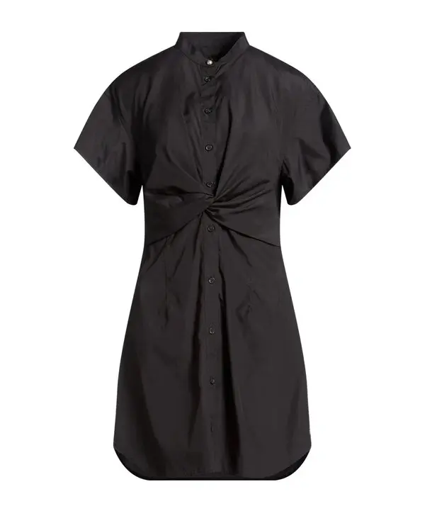 Rag & Bone Draped Twist Shirt Dress - Black