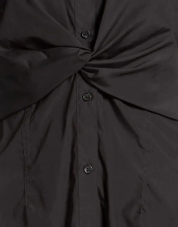Rag & Bone Draped Twist Shirt Dress - Black