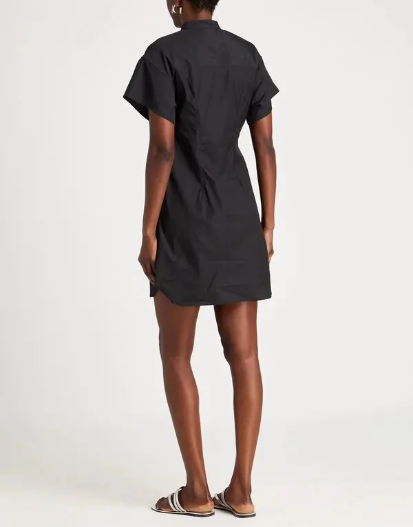 Rag & Bone Draped Twist Shirt Dress - Black