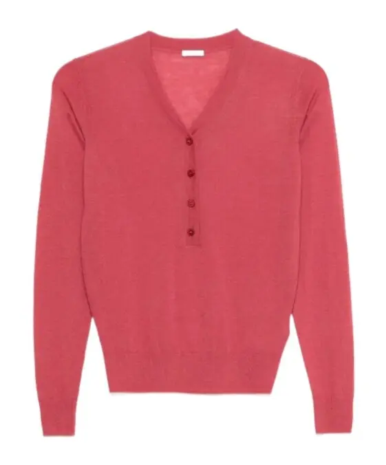 JOSEPH V-neck Buttoned Sweater