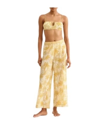 ERES Itinérant Tropical Print Wide Leg Trousers - Nude